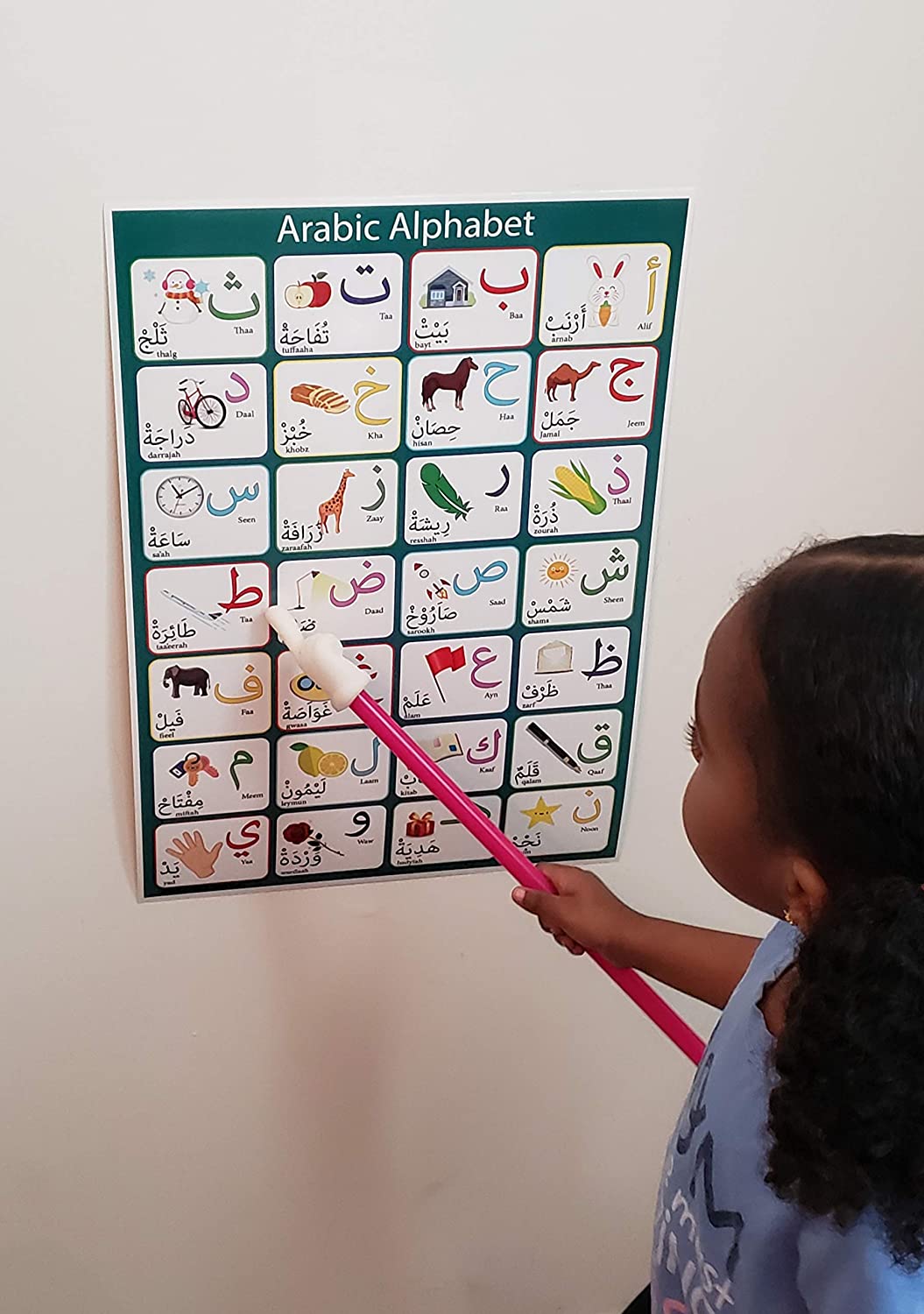 Laminated Arabic Alphabet Poster Perfect for Toddlers Kids Preschool ...