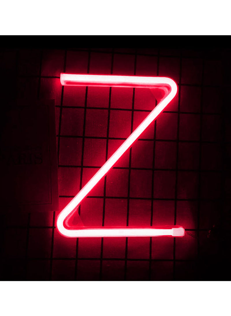 Red Neon Letter Z - Best Price Arts