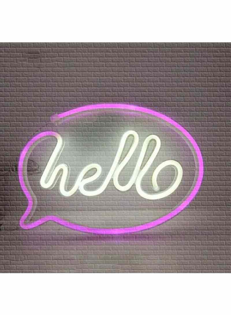 Hello Signs, Neon Light, Pink, Led Lamp - Best Price Arts