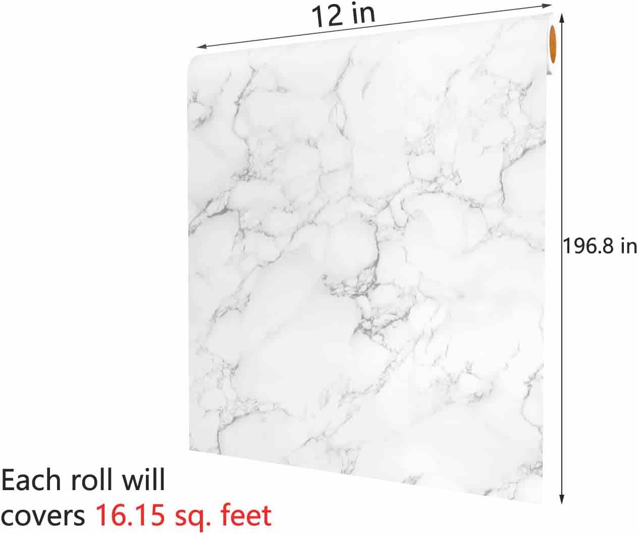 White Marble Contact Paper Countertops Marble Kitchen Countertop Vinyl ...
