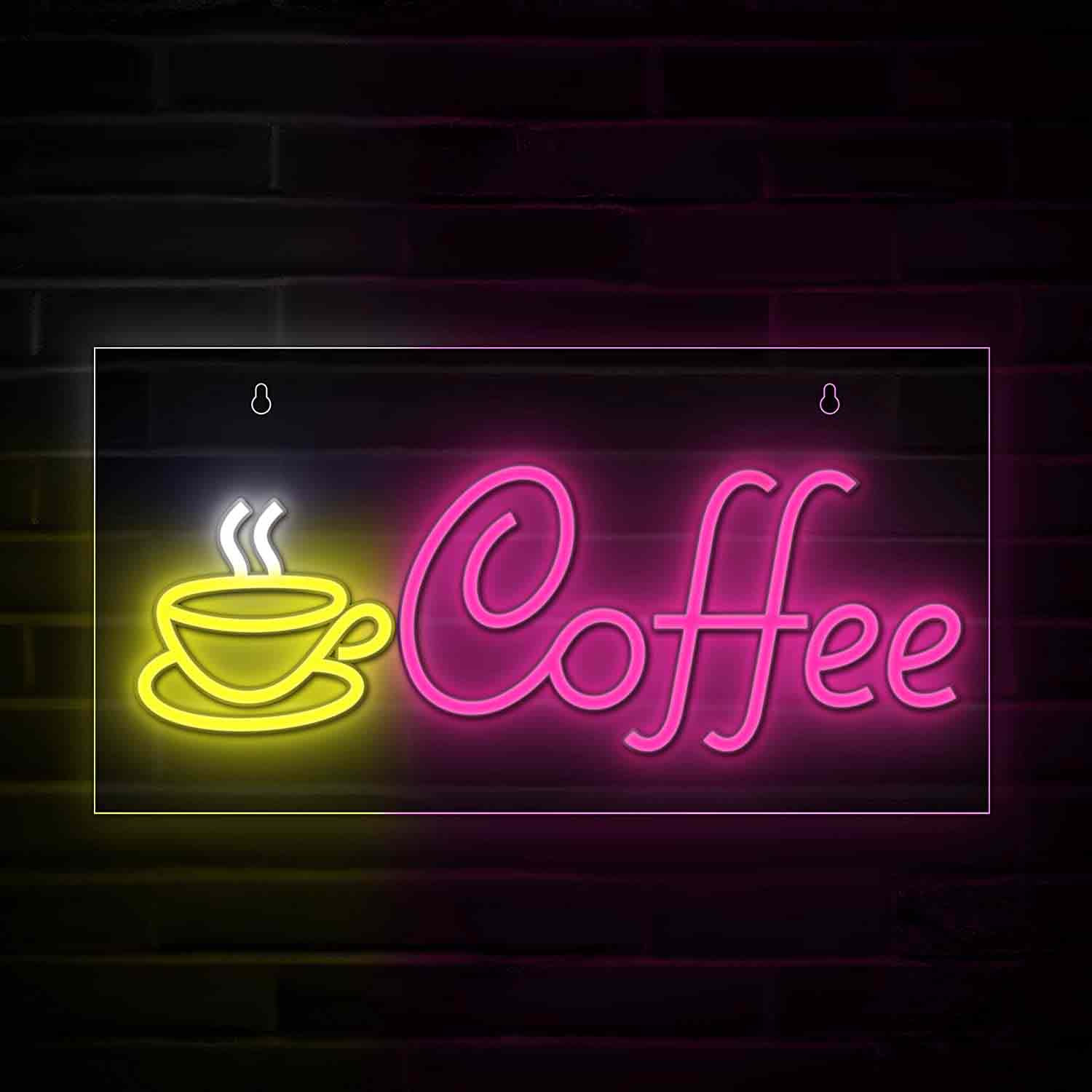 Coffee Neon Sign - LED Coffee Signs Wall D?cor for Caf?, Restaurant ...