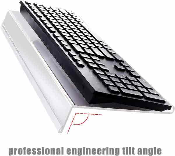 Computer Keyboard Stand-Clear Acrylic Keyboard Tray with Rubber Strip ...