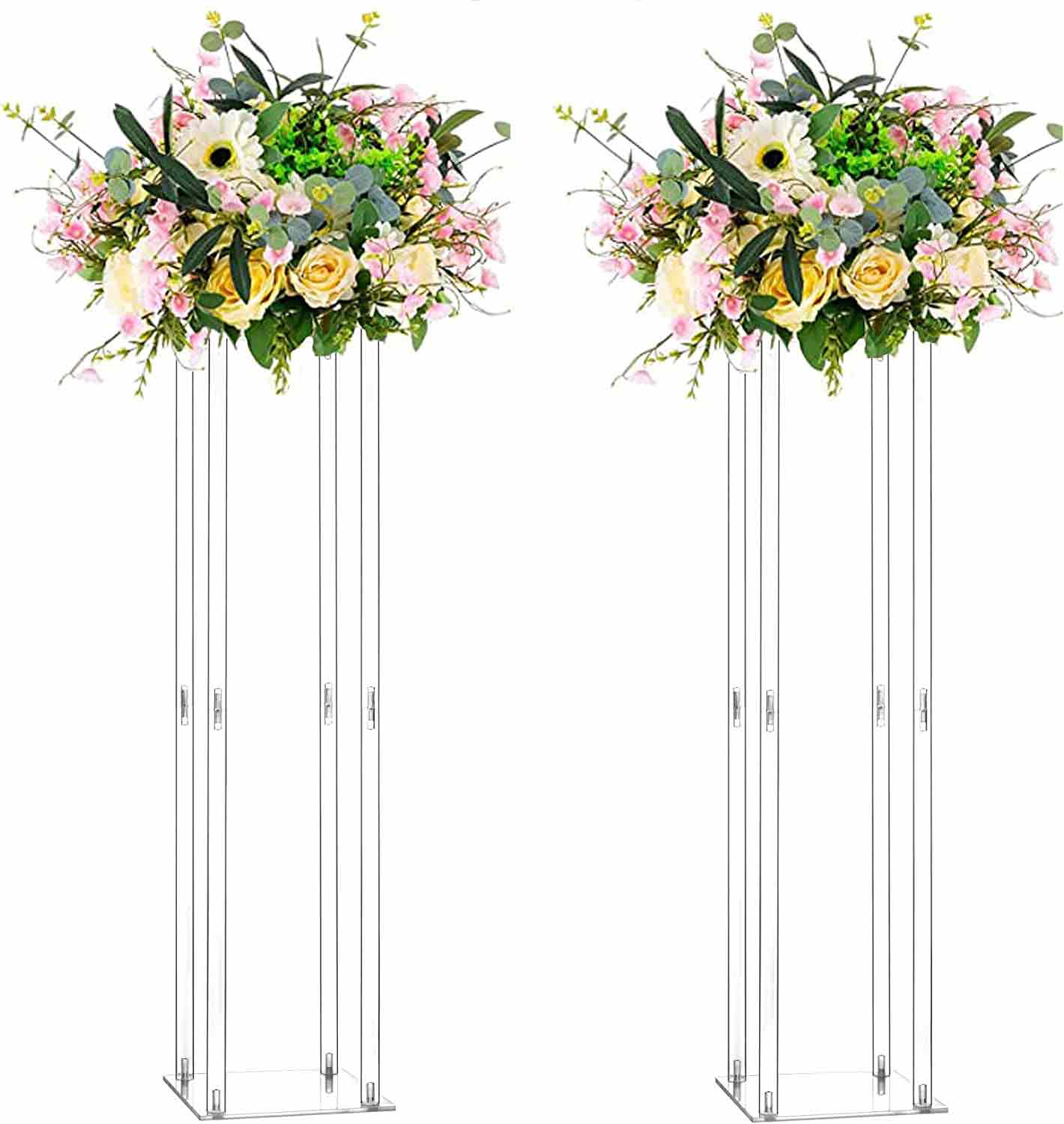Wedding Centerpieces for Tables Column Flower Stand Acrylic Floor Vase ...
