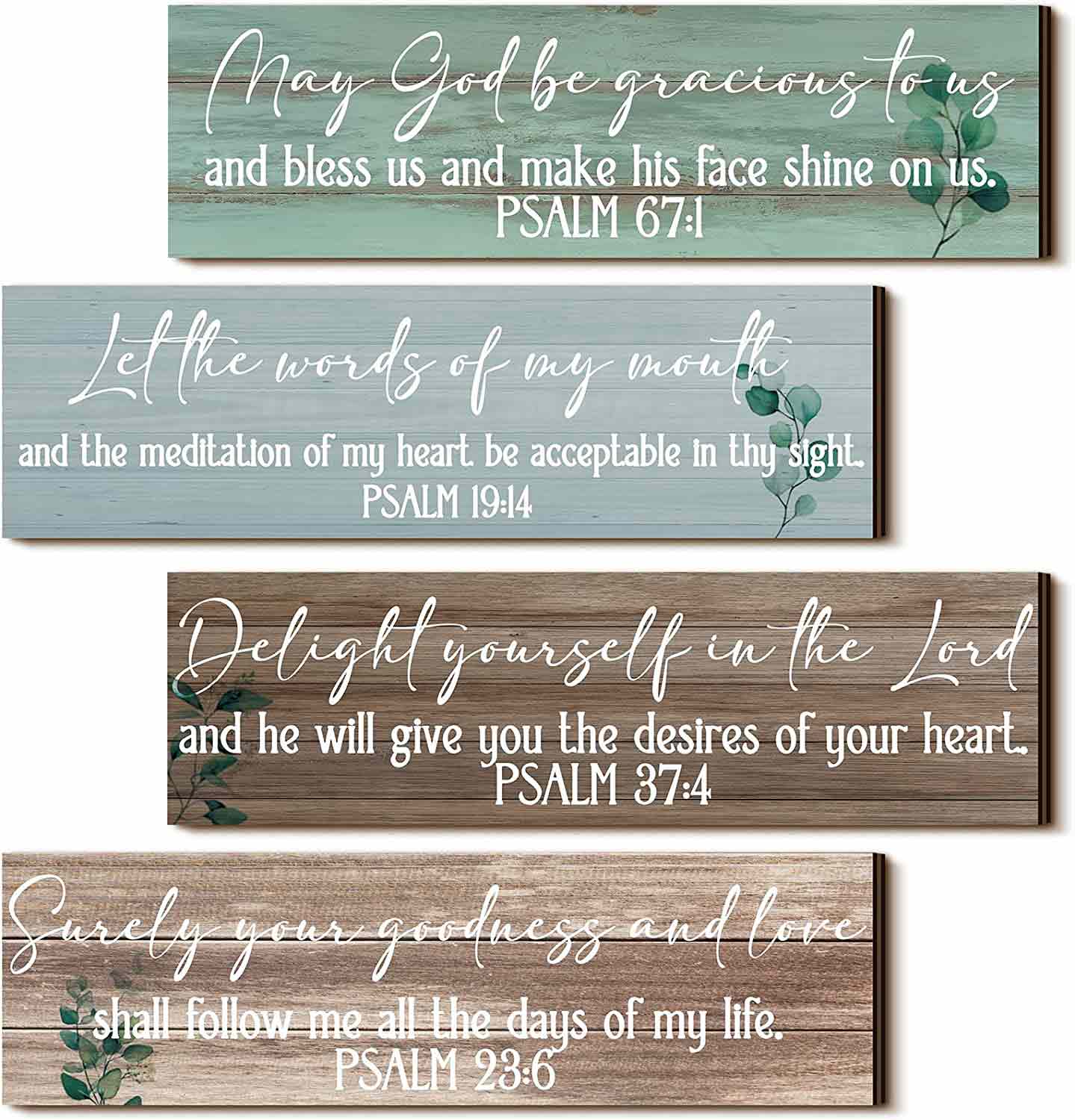 Bible Verses Wall D?cor Psalms Scripture Wall Art Wooden Christian Sign ...