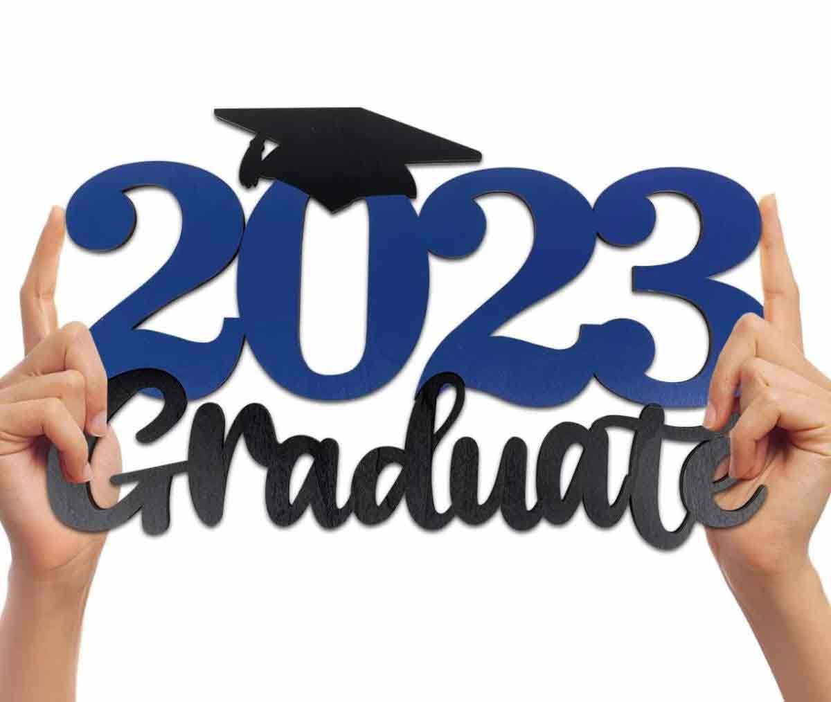 Graduation 2023 Wood Sign Decoration -2023 Graduate Photo Booth Props ...