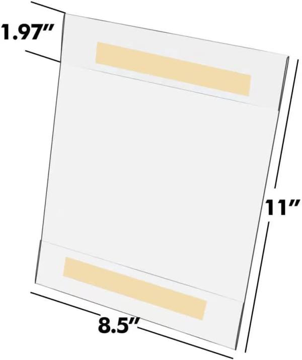 8.5 x11 inch Wall Mount Acrylic Sign Holder with 3M Tape Adhesive,Clear ...
