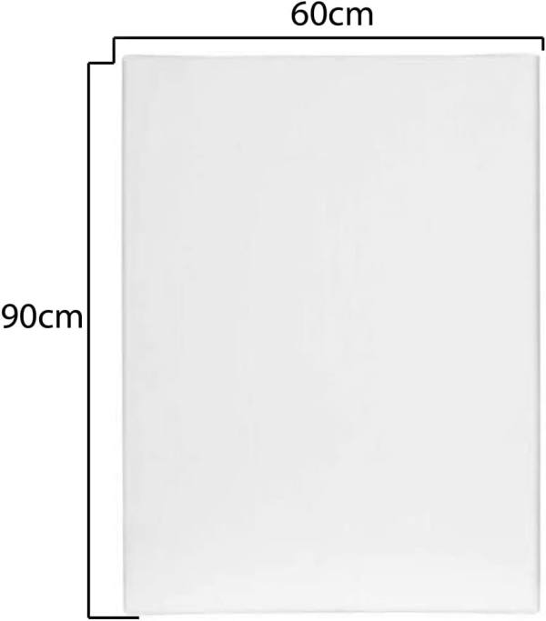Blank Canvas 60Cm X 90 Cm White - 100% Cotton Artist Canvas Boards For Painting, Acrylic Pouring ...