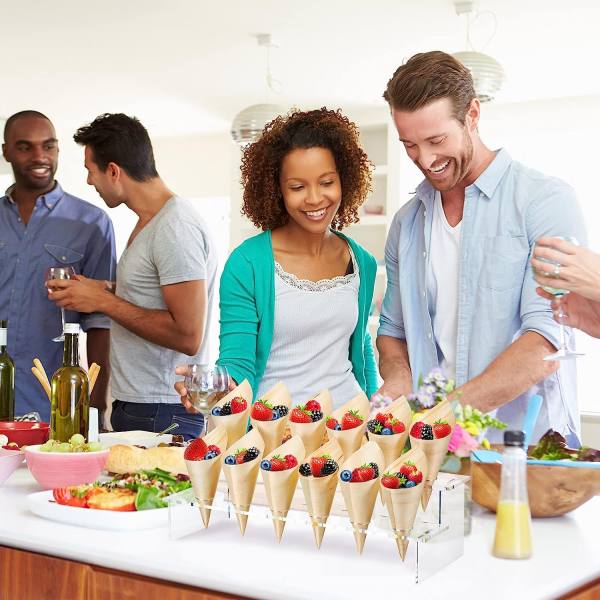 12 Holes Food Cone Display Stand Cone Holder for Charcuterie ...