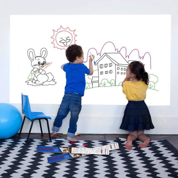 White Board Dry Erase, White Board Stick on Wall, 35.4x78.7 Inches Dry ...